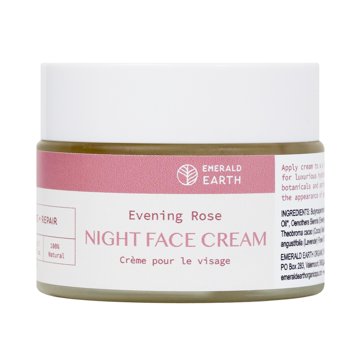 Evening Rose Facial Cream : Anti-Ageing Night Cream – Emerald Earth ...